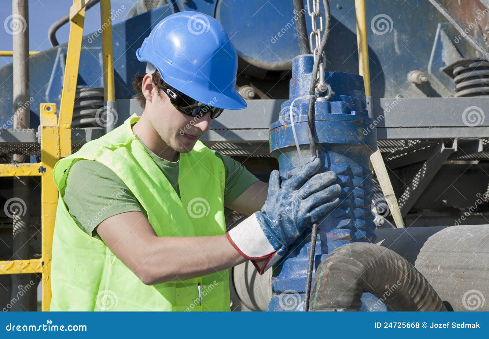 Young worker stock photo. Image of handling, galea, plant - 24725668