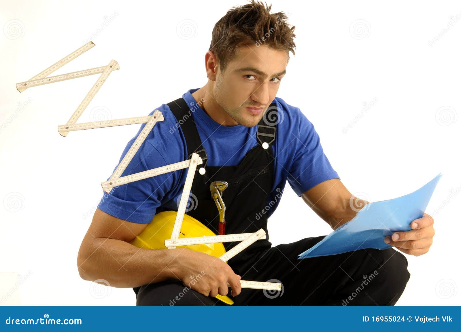 Young Worker Reading Instructions Stock Photo - Image of corporate ...