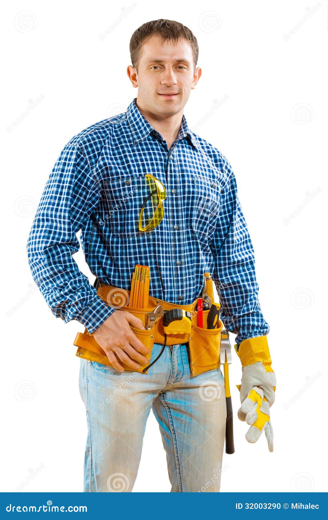 A young worker stock photo. Image of caucasian, building - 32003290