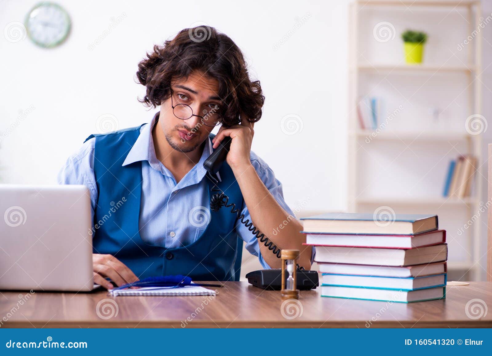 Young Writer Working on His New Work Stock Photo - Image of literature ...