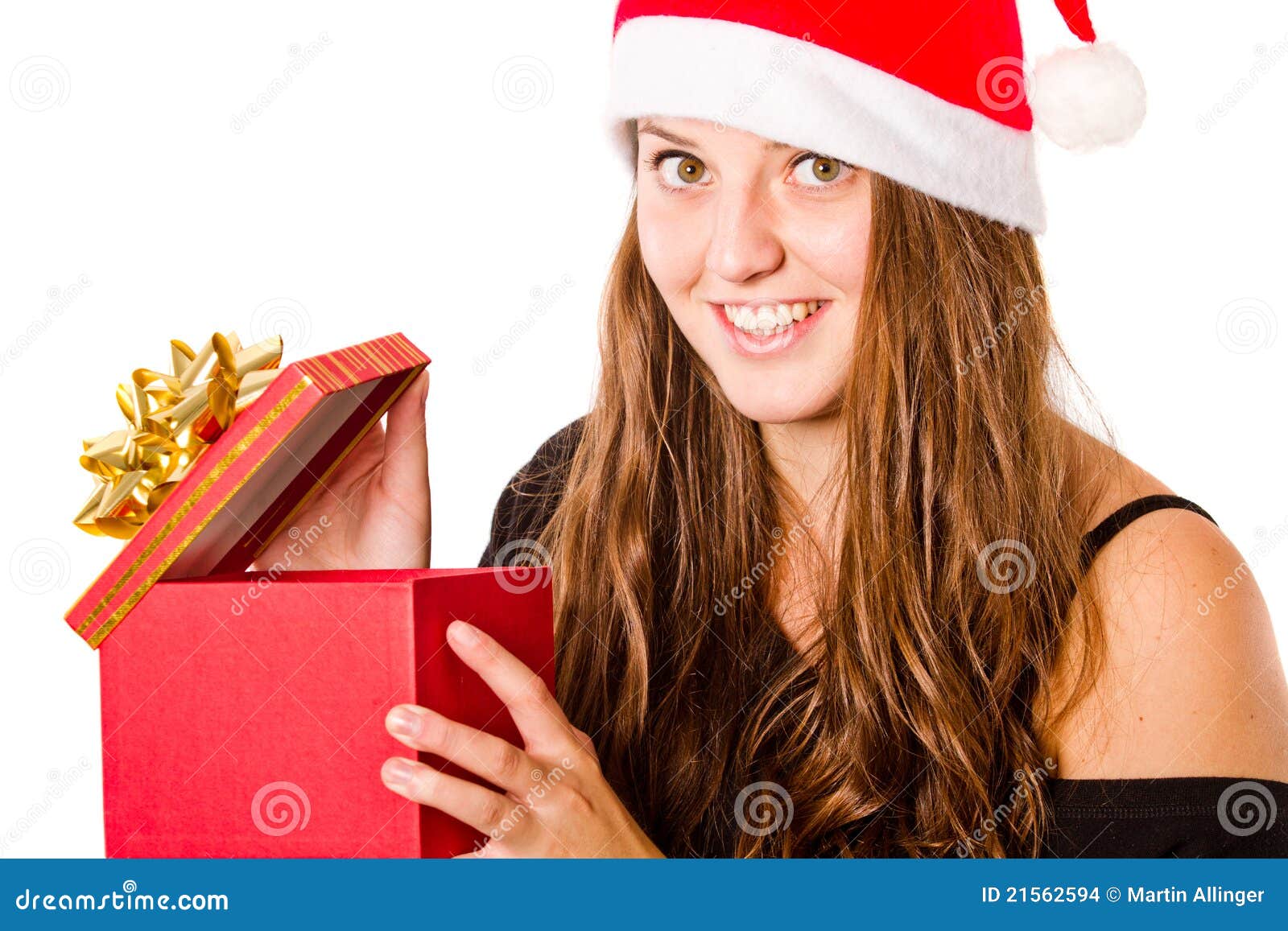 Young Xmas woman isolated stock photo. Image of december - 21562594