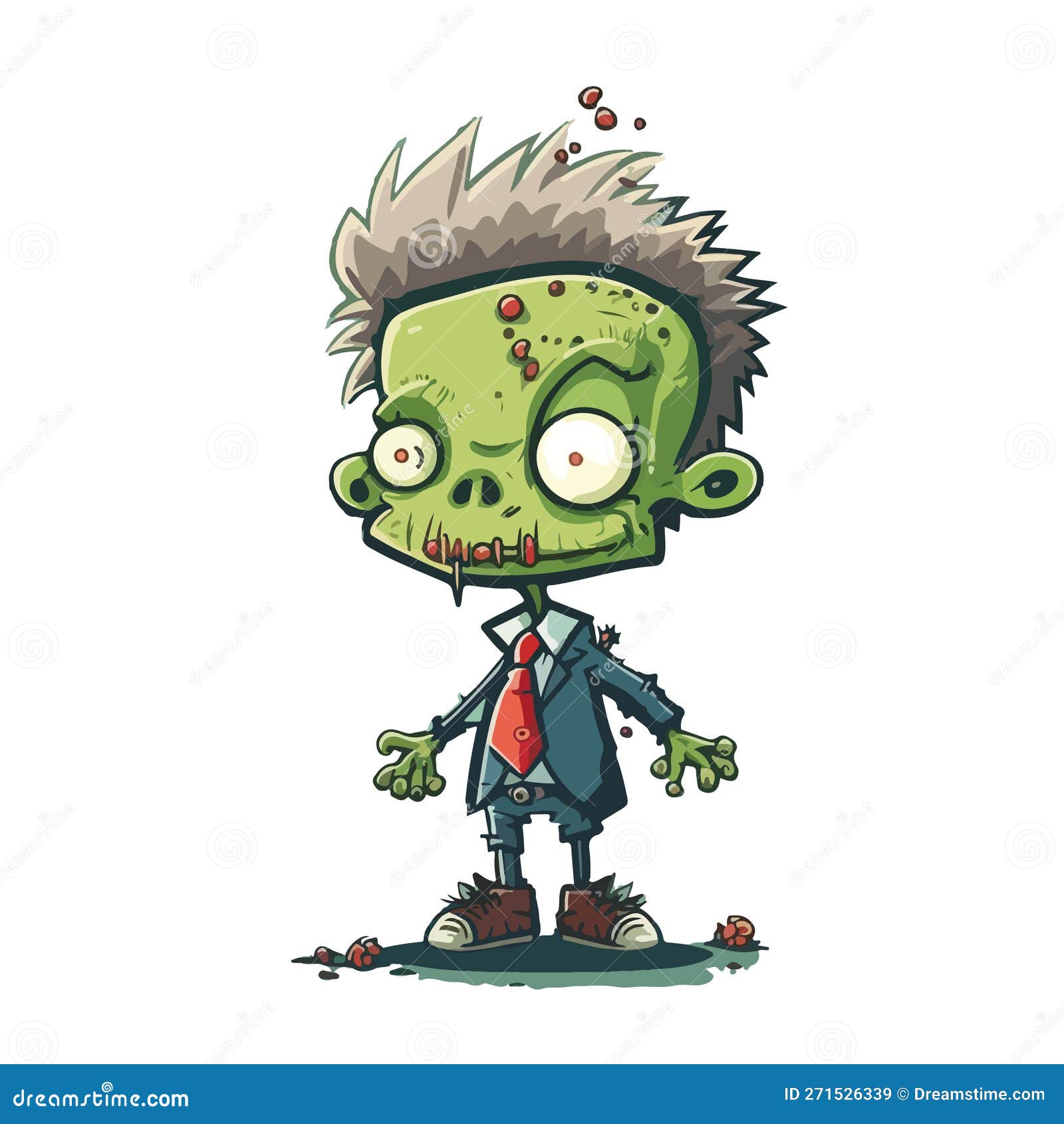 Young Zombie Boy. Halloween Vector Graphics. Illustration for a Child ...