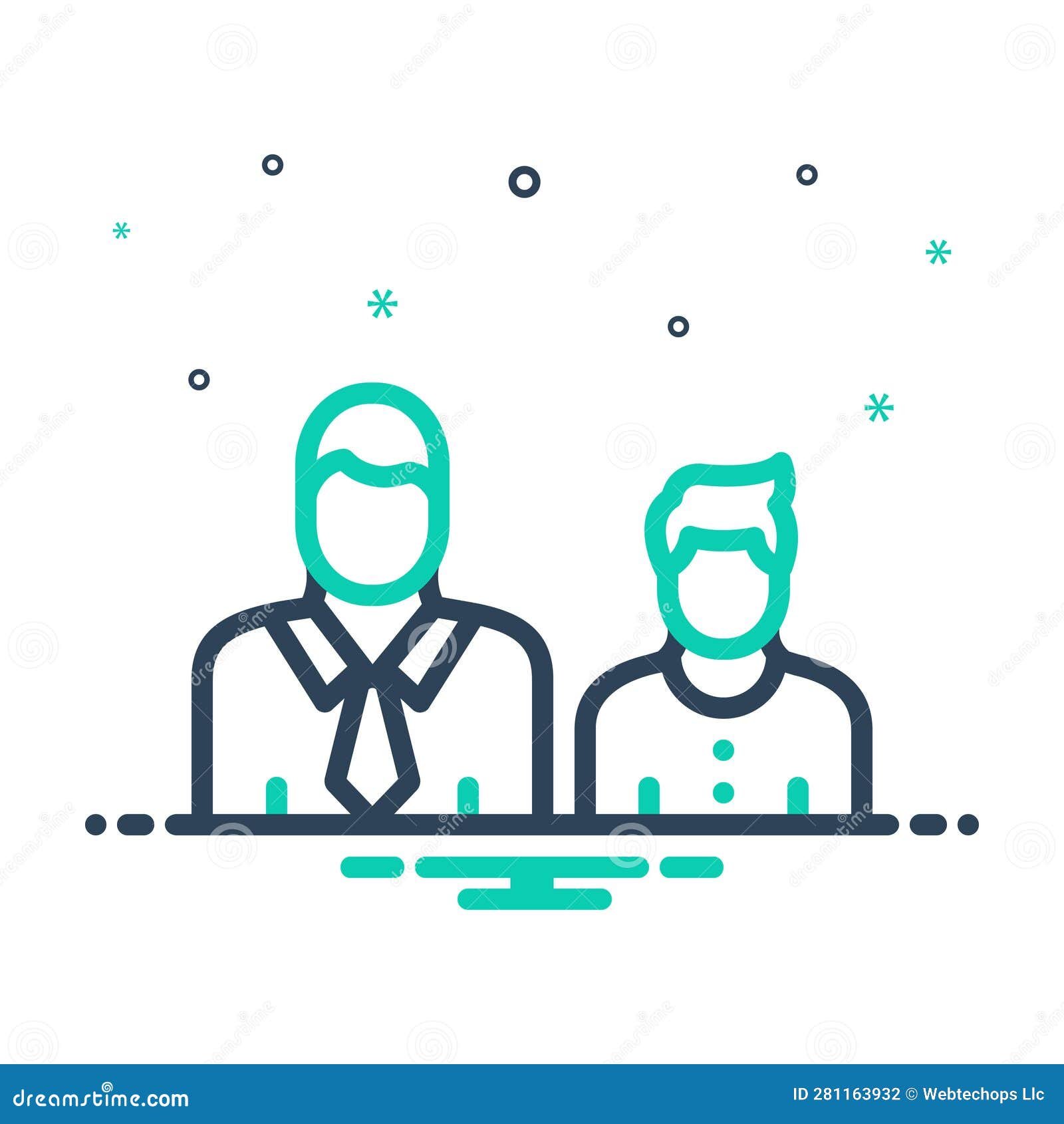 Mix Icon for Younger, Youthful and Lesser Stock Vector - Illustration ...