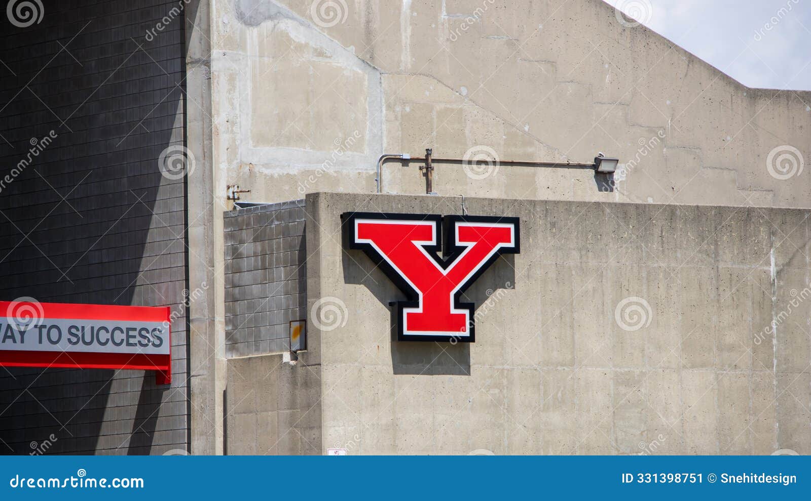 Signage of Youngstown State University Stadium in Youngstown Downtown ...