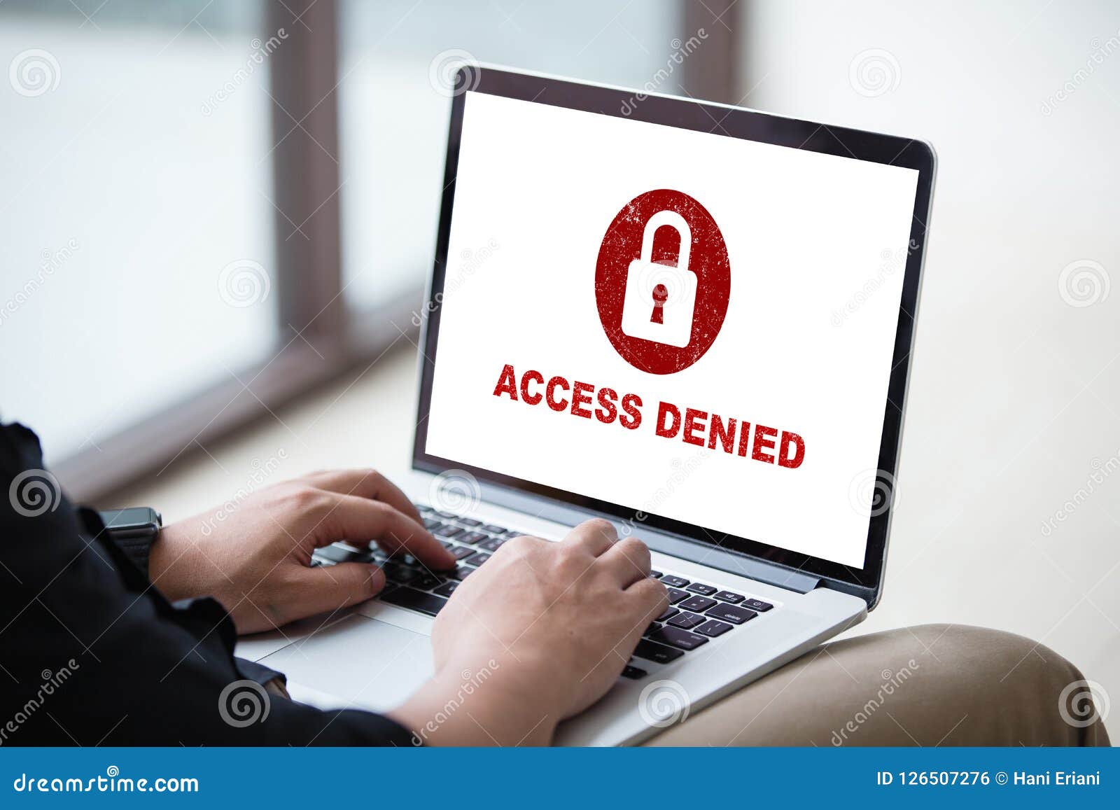 Your Access is Denied on Laptop Screen Concept, Protection Security ...