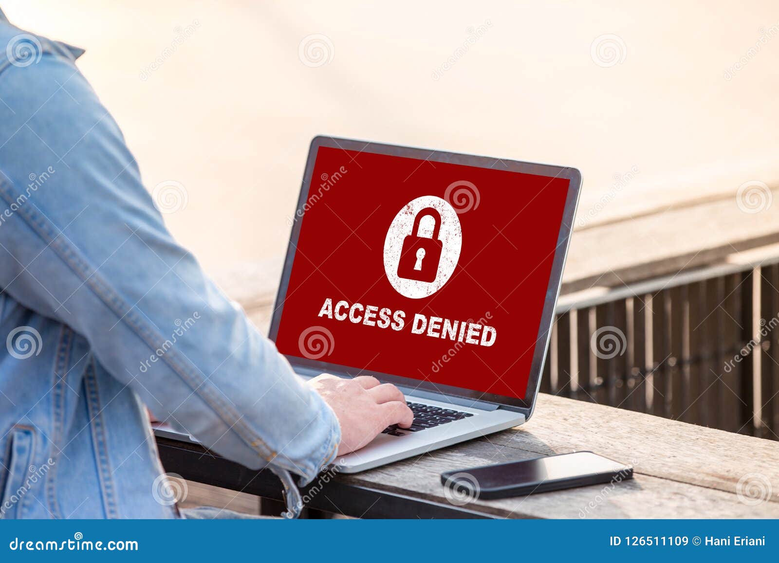 Your Access is Denied on Laptop Screen Concept, Protection Security ...
