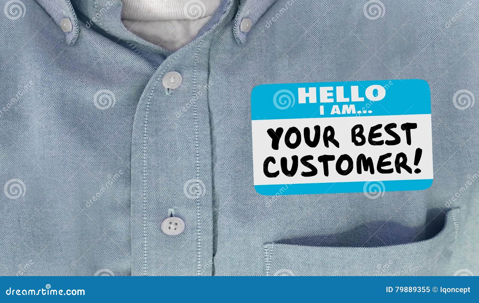 Your Best Customer Hello Name Tag Loyal Client Stock Illustration ...