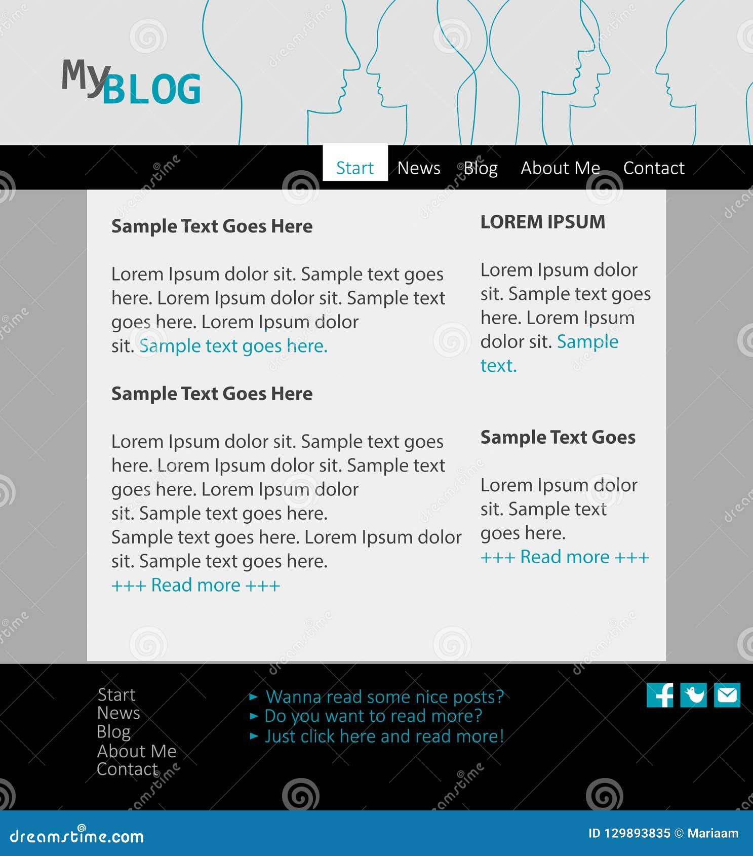 Your Blog! Personal Presentation with Your Own Blog. Modern Flat Design ...