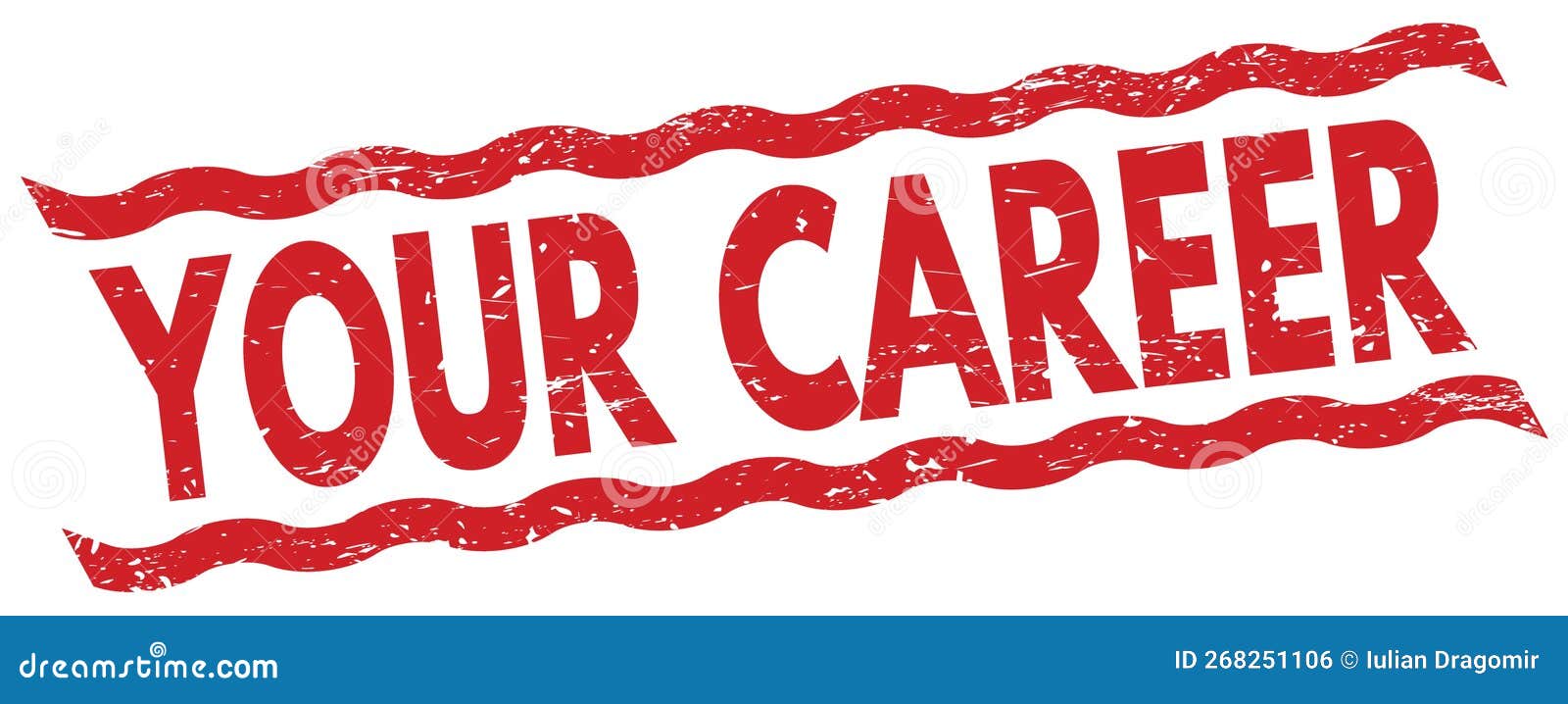 YOUR CAREER Text on Red Lines Stamp Sign Stock Illustration ...
