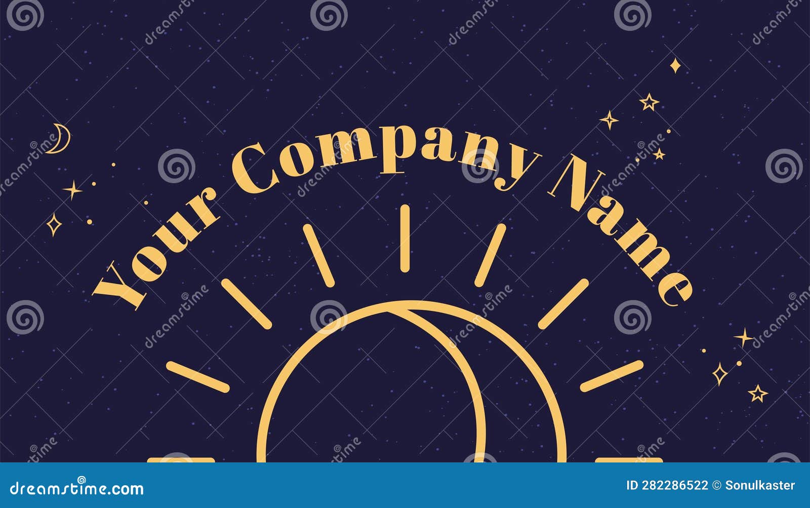 Your Company Name Business Card With Stars Vector Stock Vector