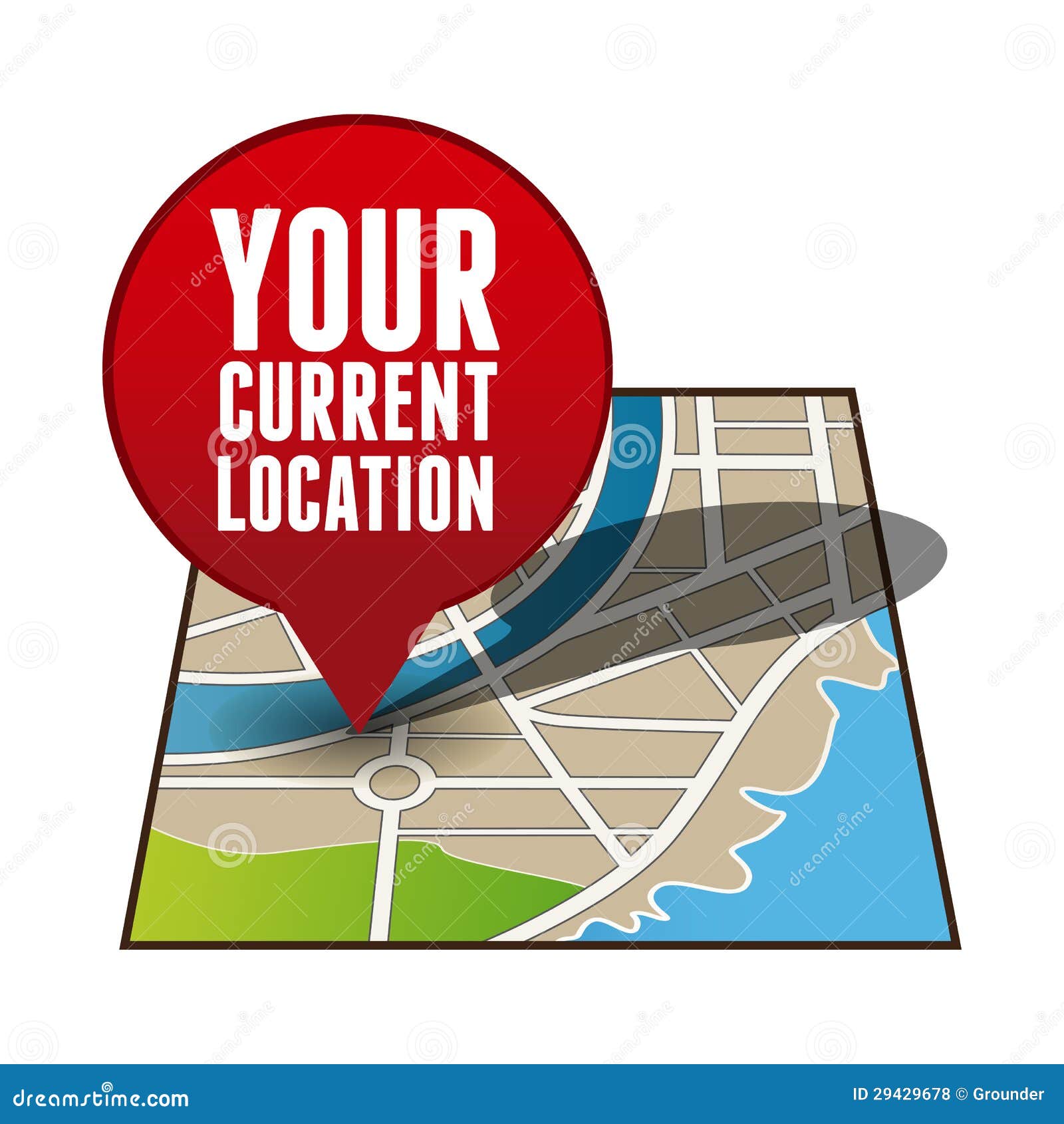 Your Current Location Pointer Stock Vector - Illustration of badge ...
