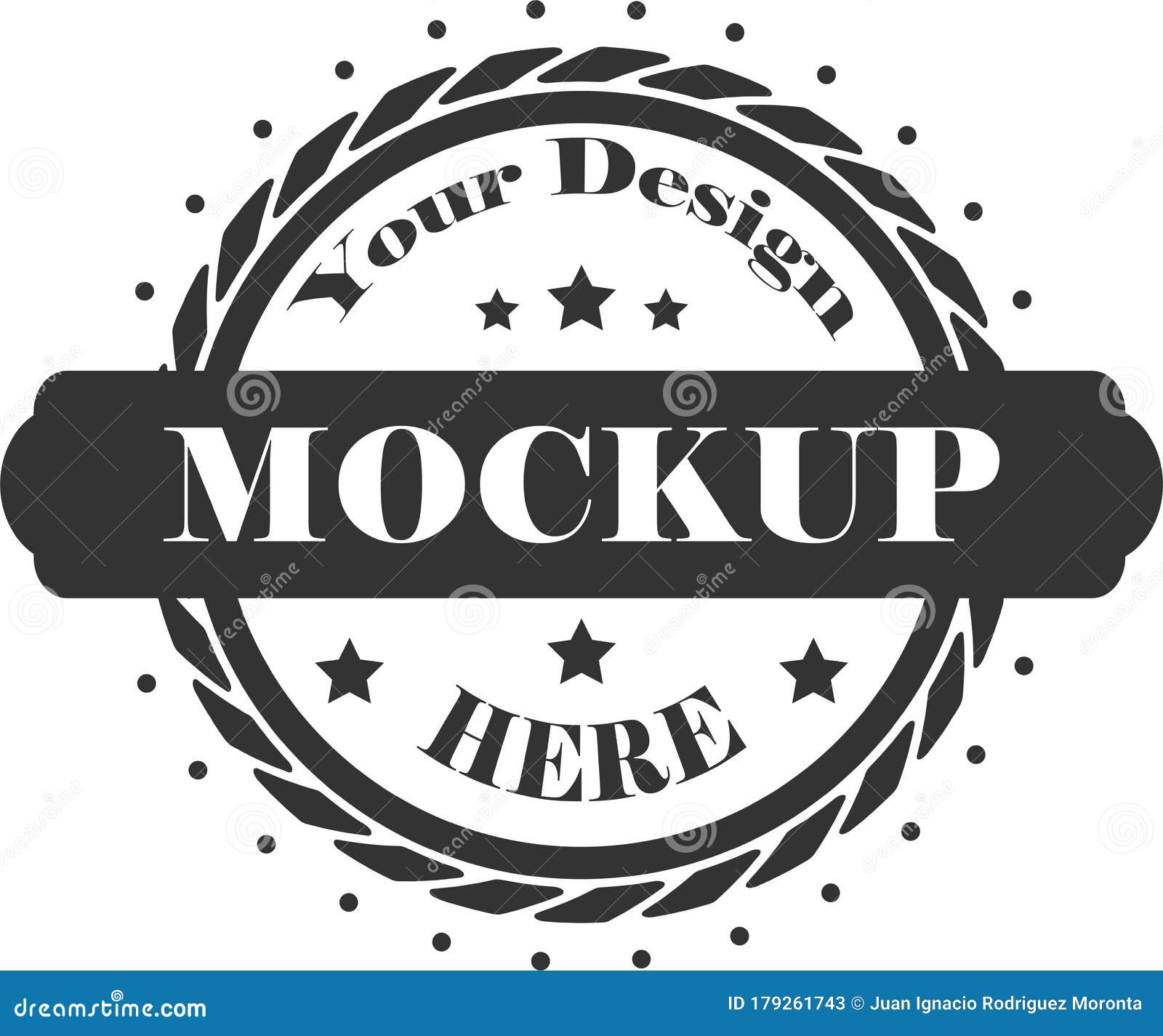 YOUR DESIGN HERE Black Isolated Print Stamp on White Background Stock ...