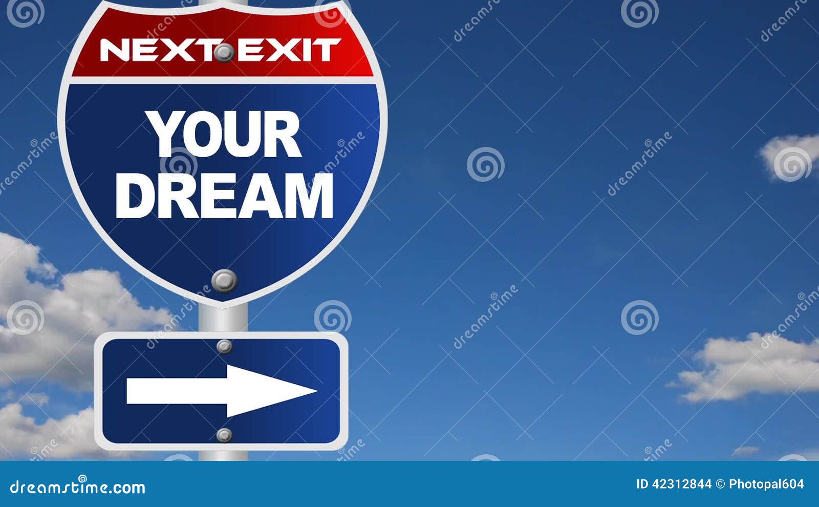 Your Dream Road Sign with Flowing Clouds Stock Footage - Video of ...