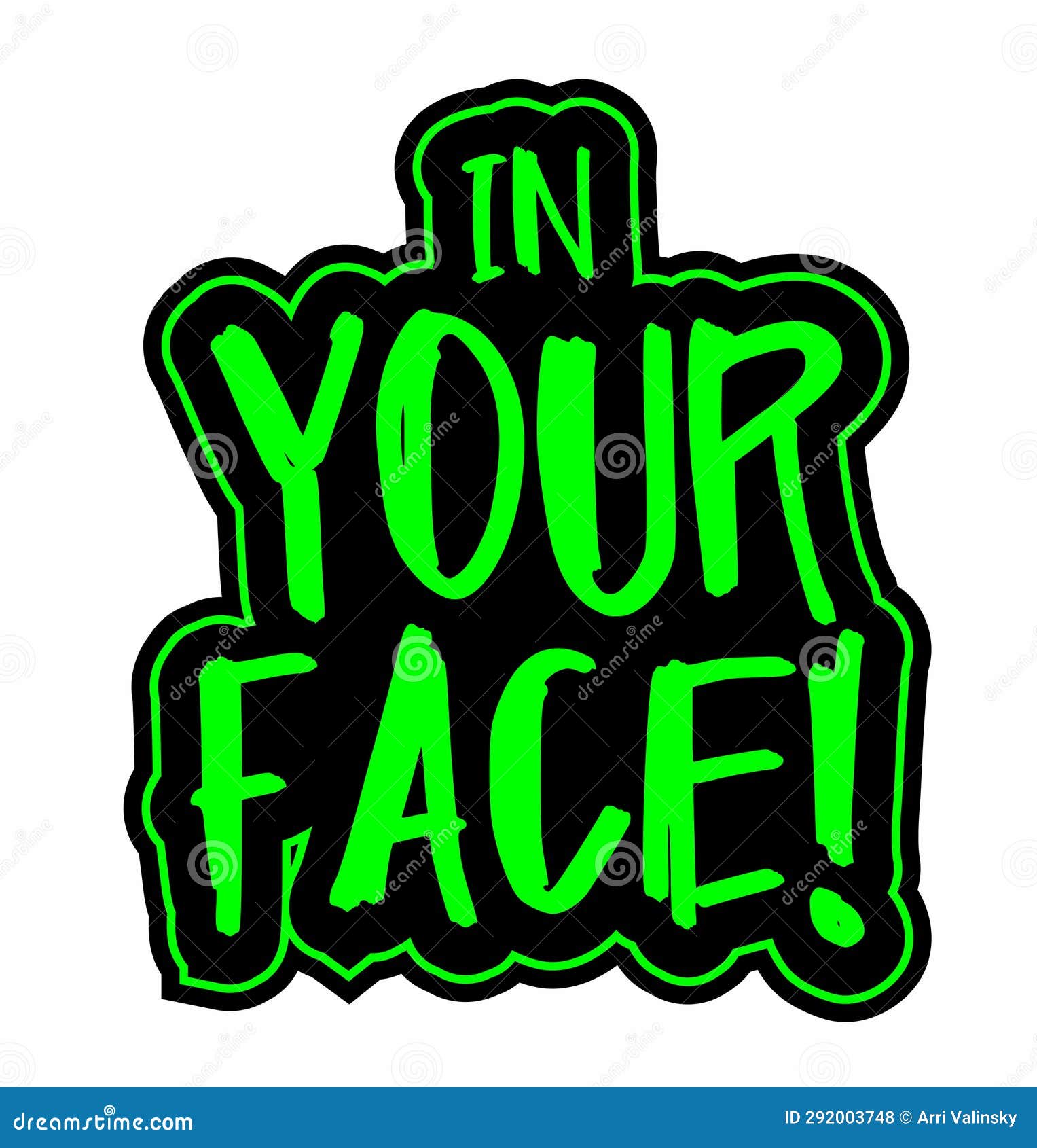 In Your Face Typography Design, Letter Text Effect Design Stock ...