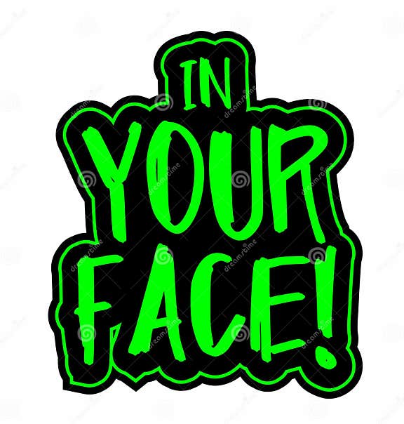 In Your Face Typography Design, Letter Text Effect Design Stock ...