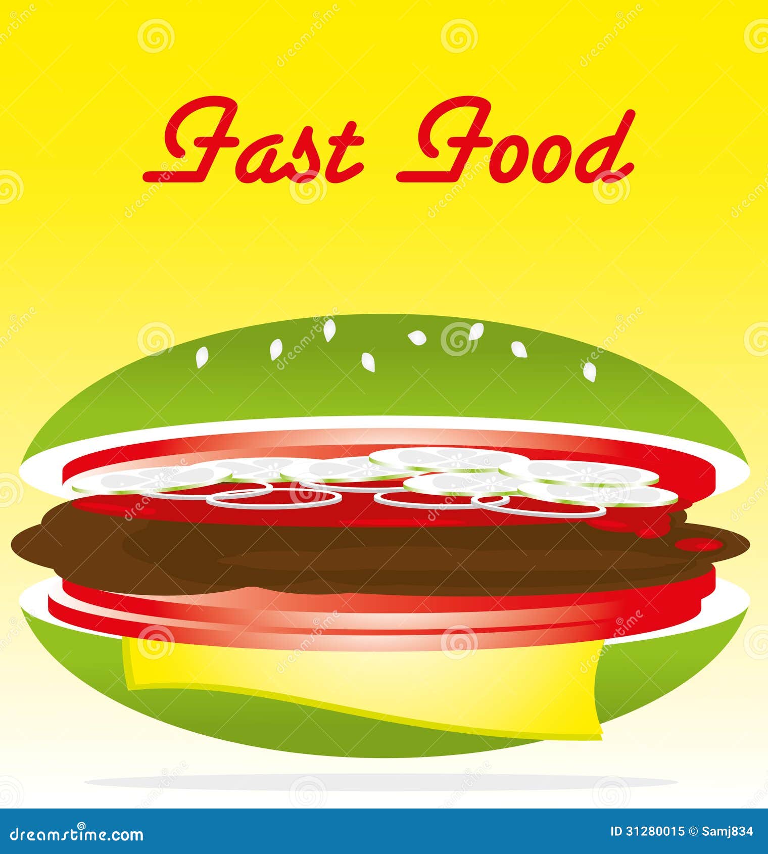 Your Fast Food stock vector. Illustration of beef, delicious - 31280015