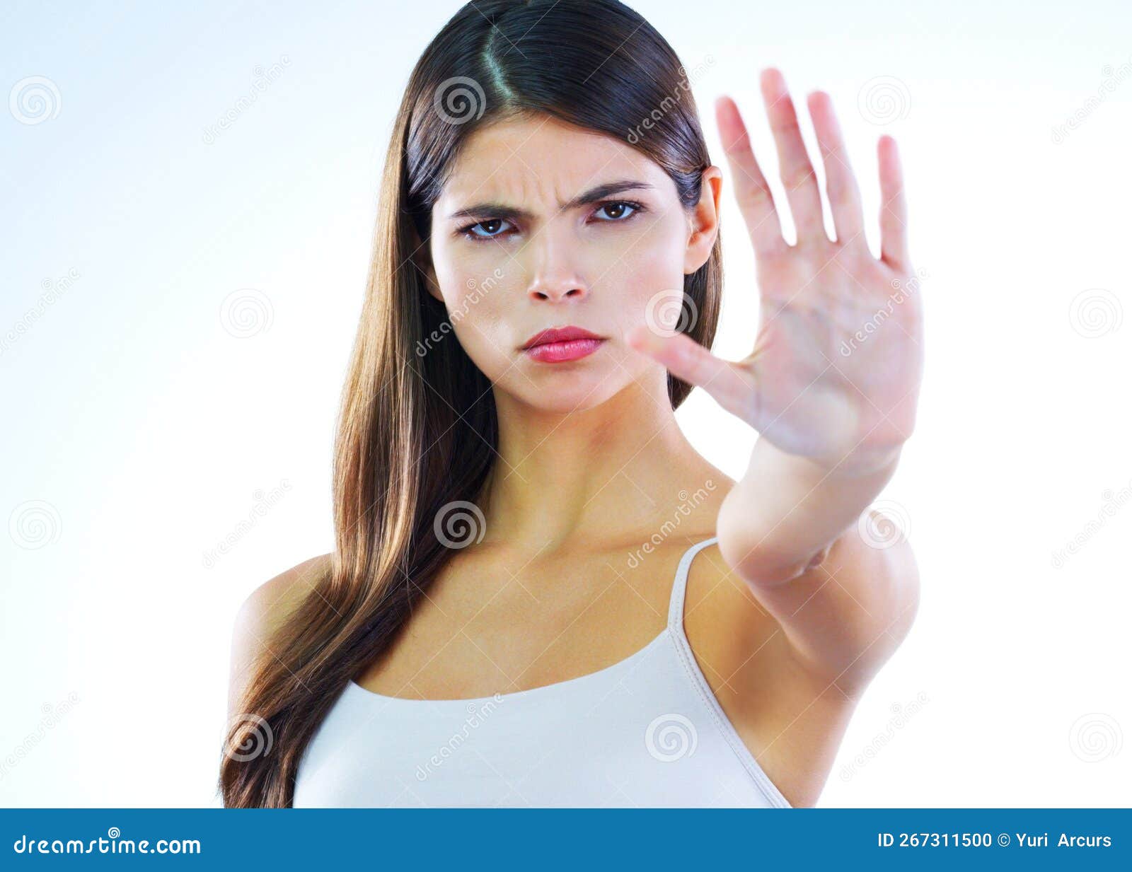 This is Your Final Warning. a Beautiful Young Woman Posing Against a ...