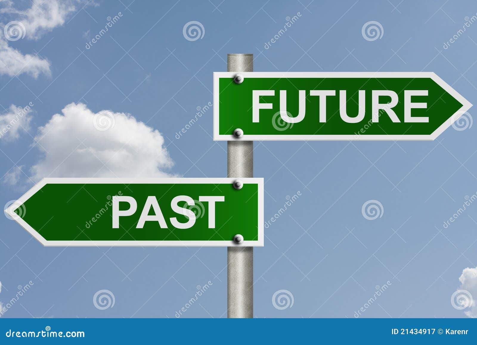 Your future and past stock image. Image of direction - 21434917