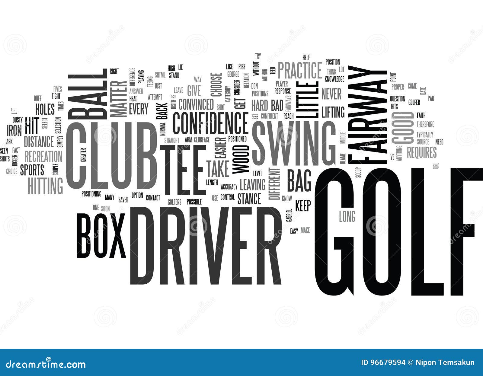 Is Your Golf Driver a Little Dusty Text Background Word Cloud Concept ...
