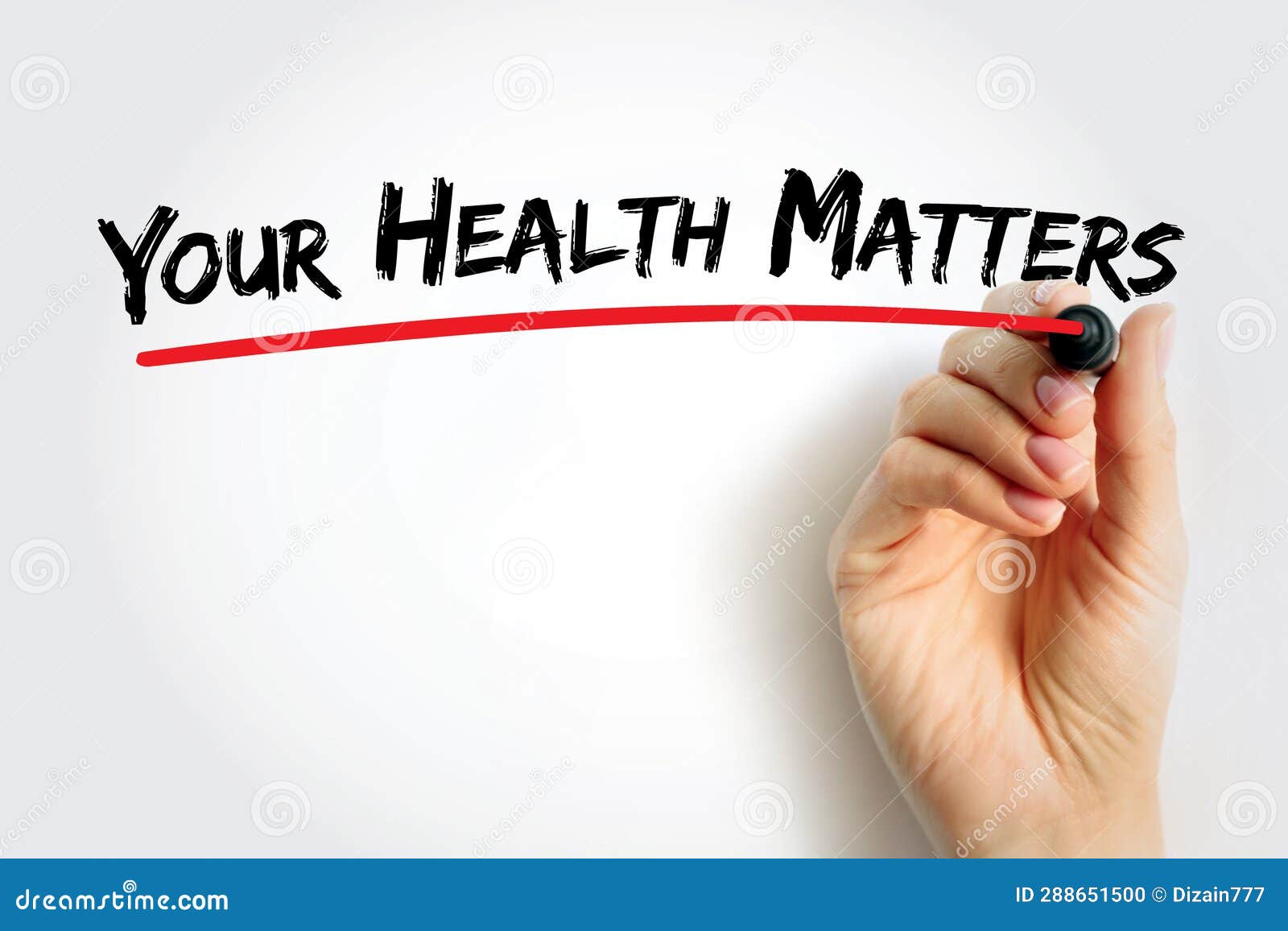 Your Health Matters Text Quote, Concept Background Stock Photo - Image ...