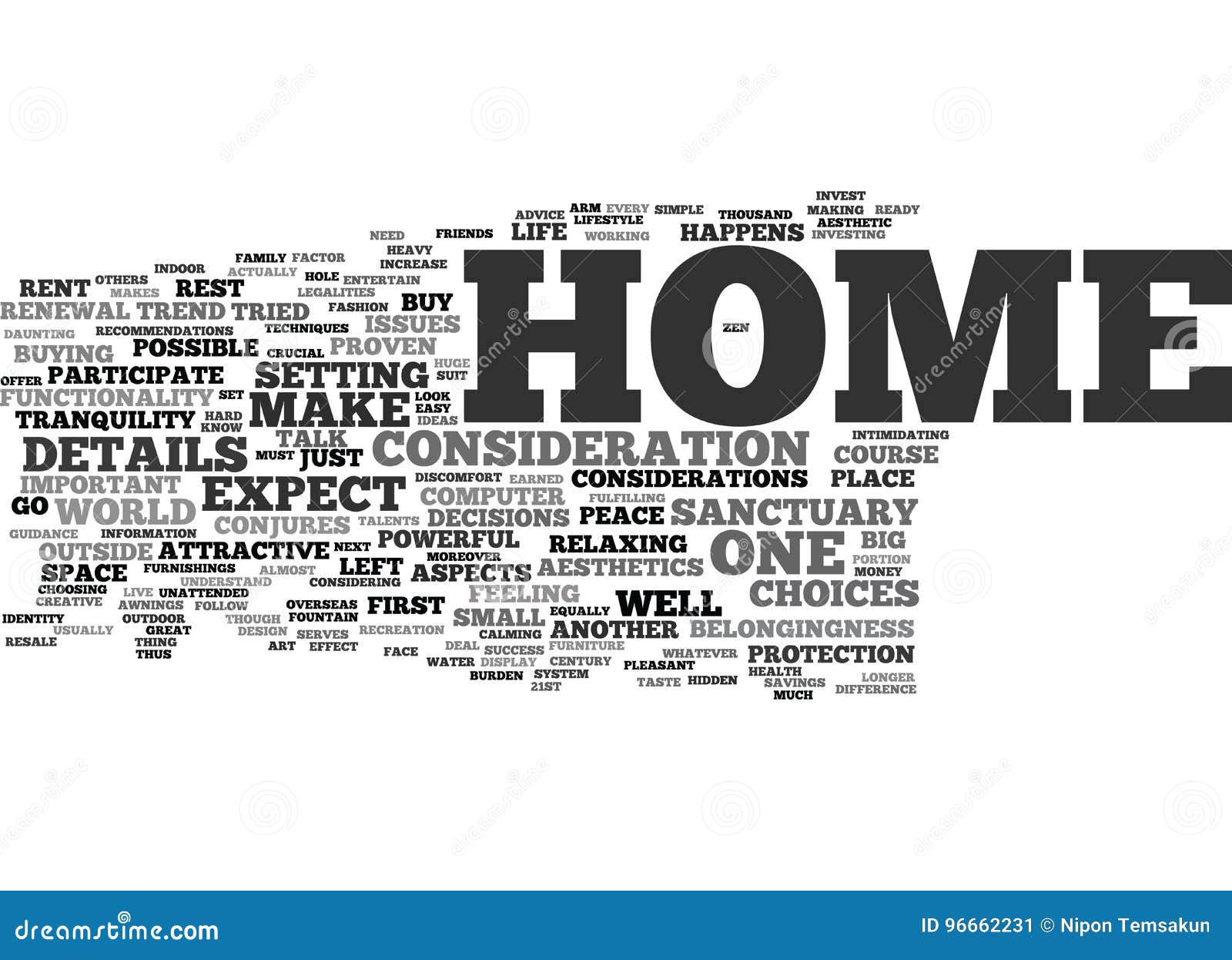 Your Home is Your Sanctuary Text Background Word Cloud Concept Stock ...