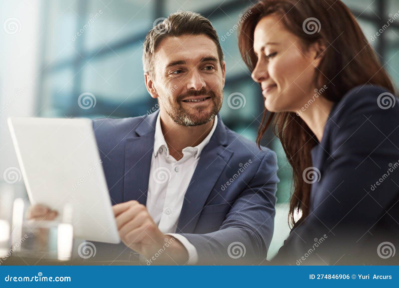 Your Input is always Valuable. Two Businesspeople Meeting in the Office ...