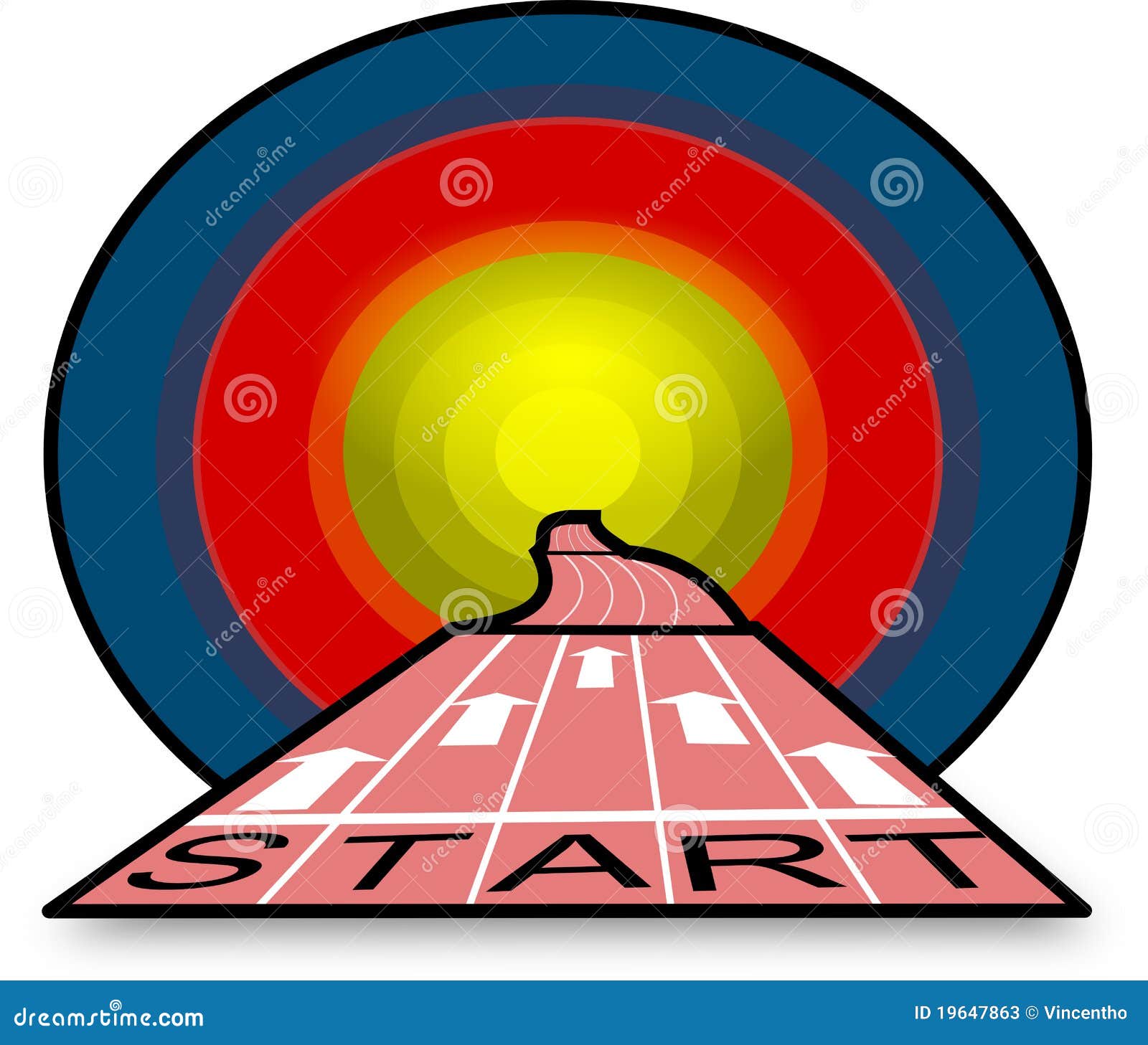 On Your Mark, Get Set, Goal! Stock Illustration - Illustration of ...