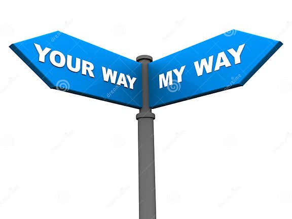 Your or my way stock illustration. Illustration of business - 27566758