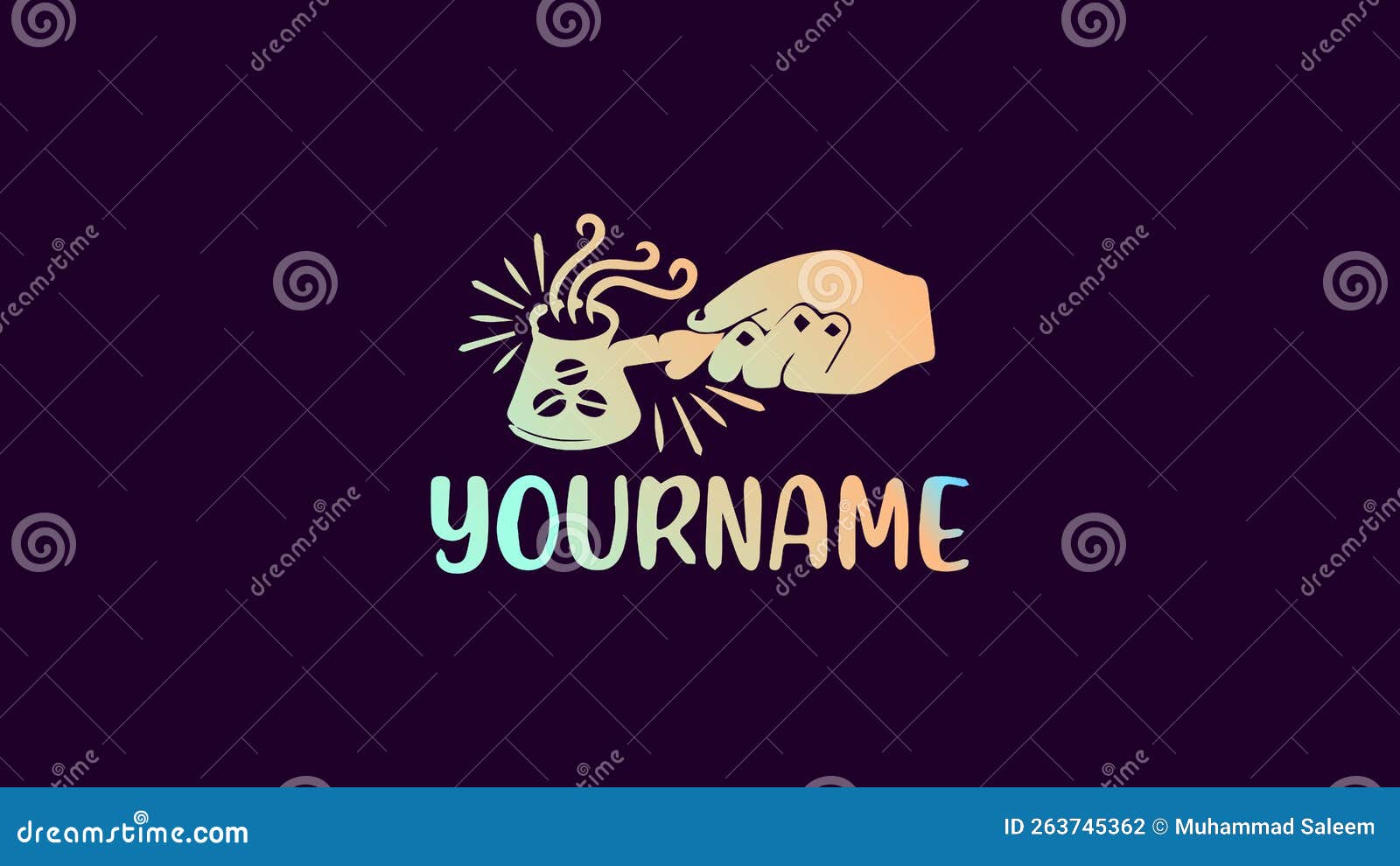 Your Name Neautiful Text Design and Nice Background Stock Illustration ...