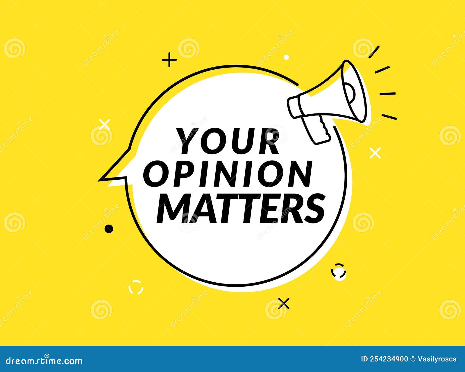 Your Opinion Matters Survey Review Information Banner Feedback Vector ...
