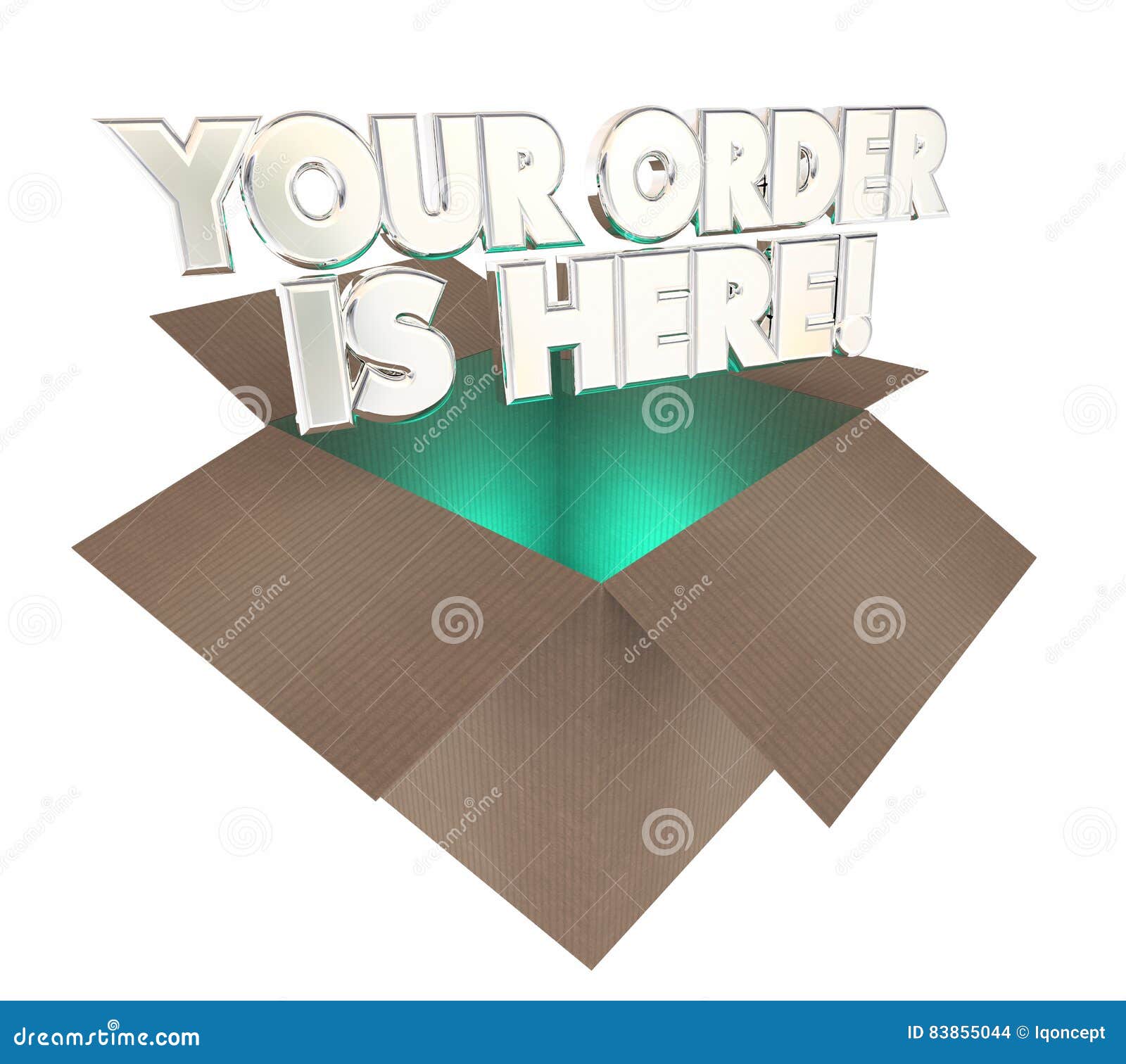 Your Order is Here Box Package Arrived Stock Illustration ...