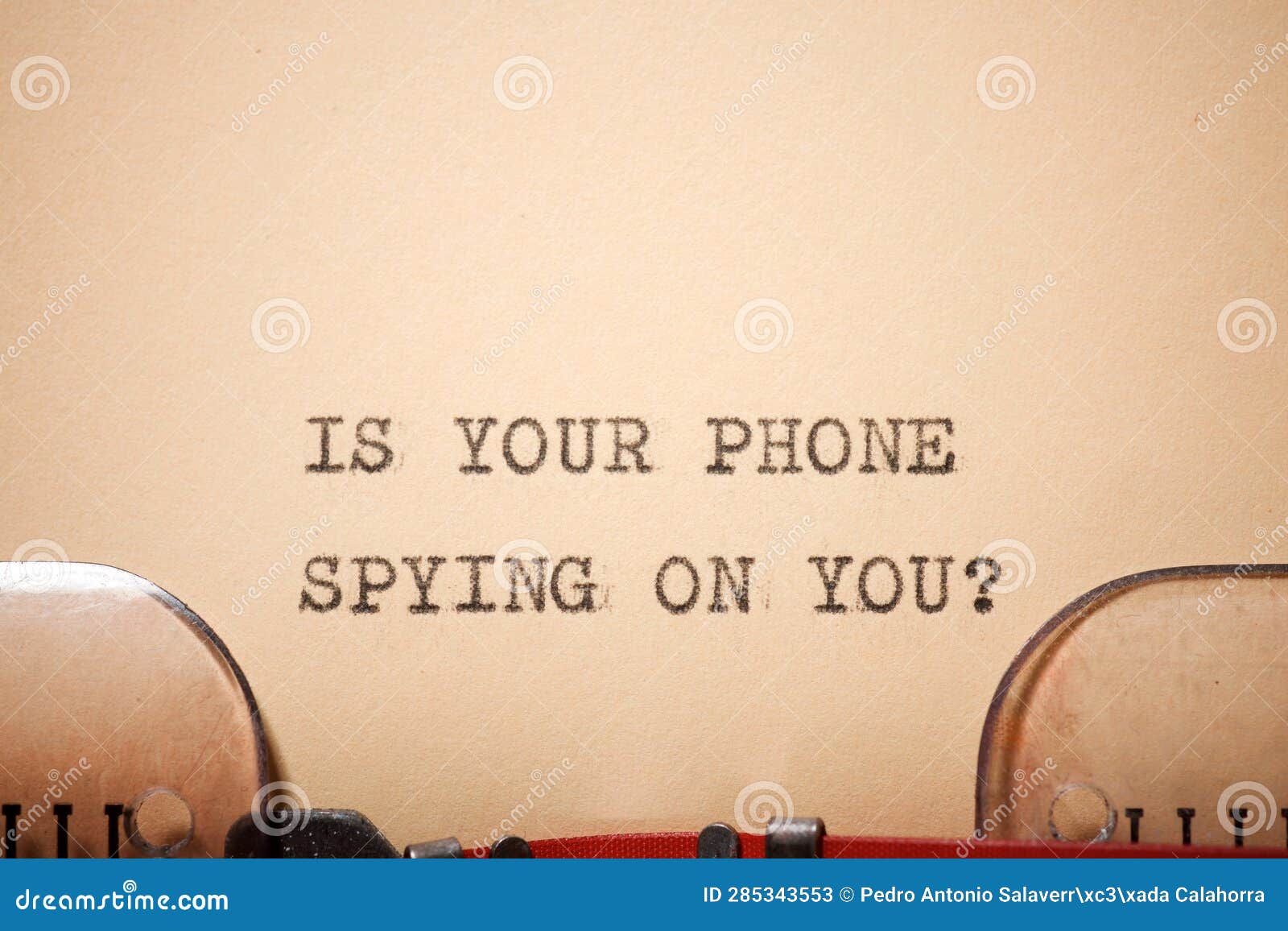 Is Your Phone Spying on You Question Text Stock Image - Image of phone ...