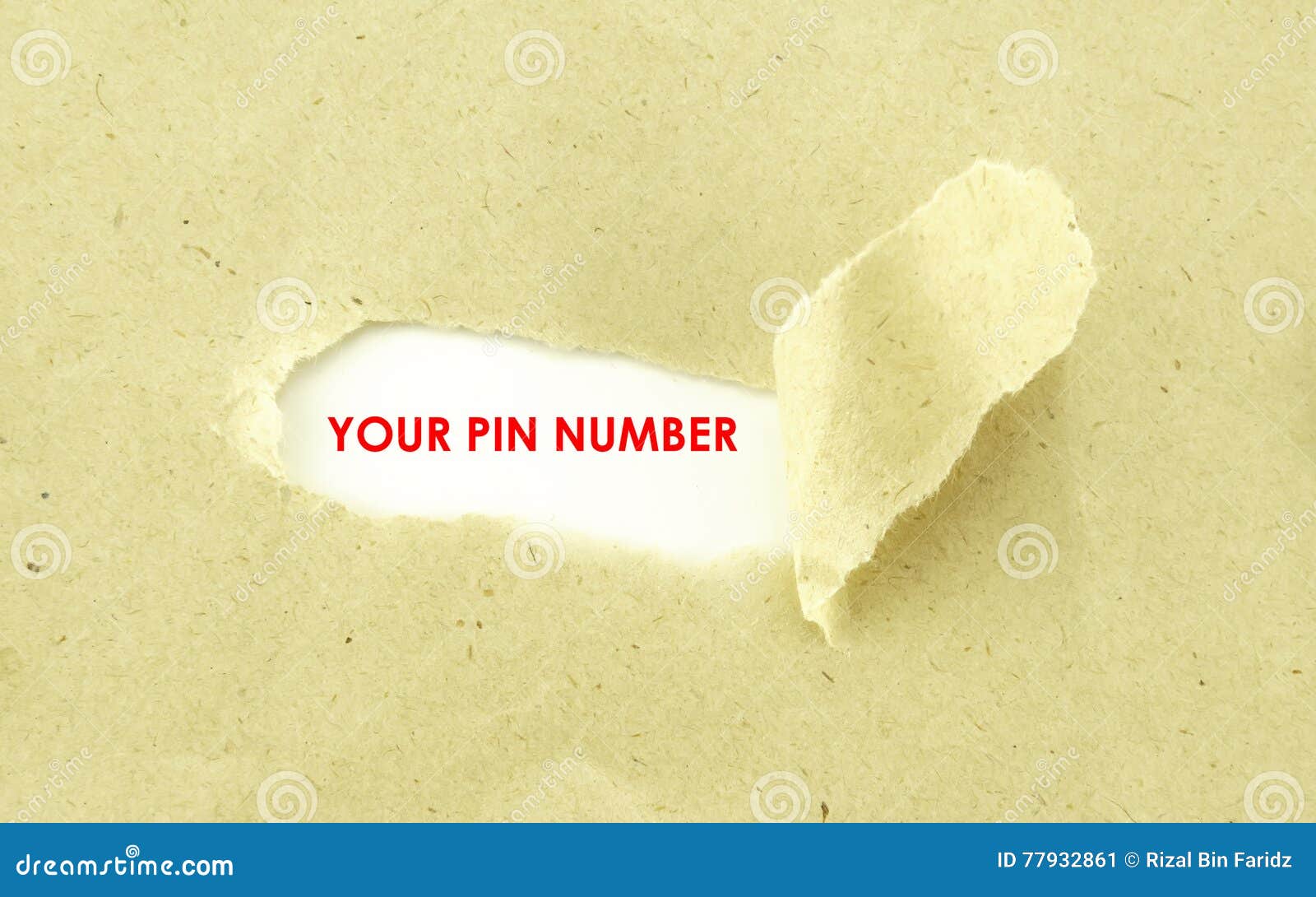YOUR PIN NUMBER stock image. Image of mail, brown, confidential - 77932861