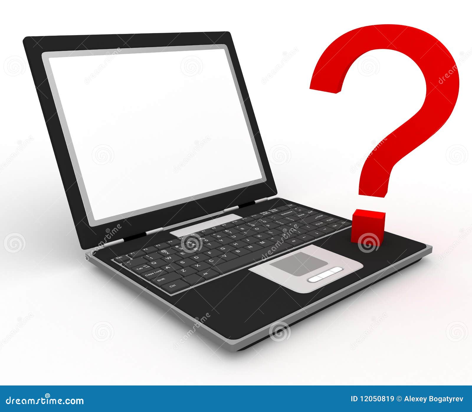 Your question & laptop stock illustration. Illustration of computer ...