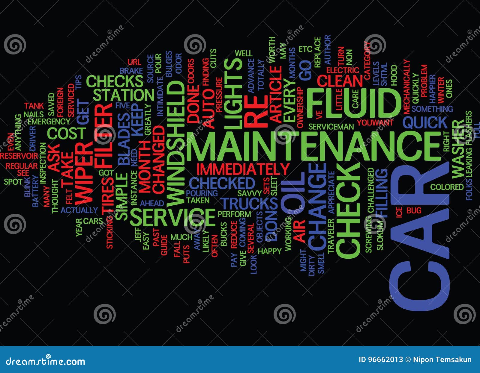 Your Quick and Easy Guide To Car Maintenance Text Background Word Cloud ...