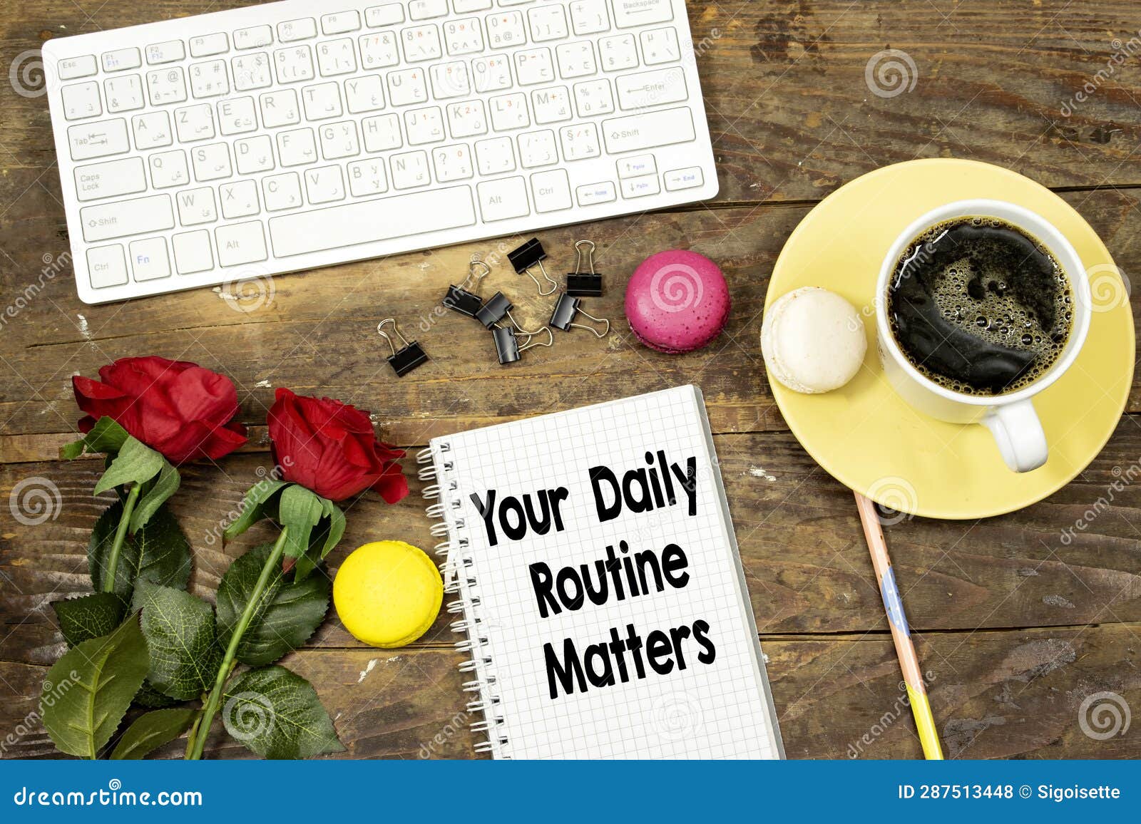 Your daily Routine Matters Concept for Practice of Regularly Notebook ...