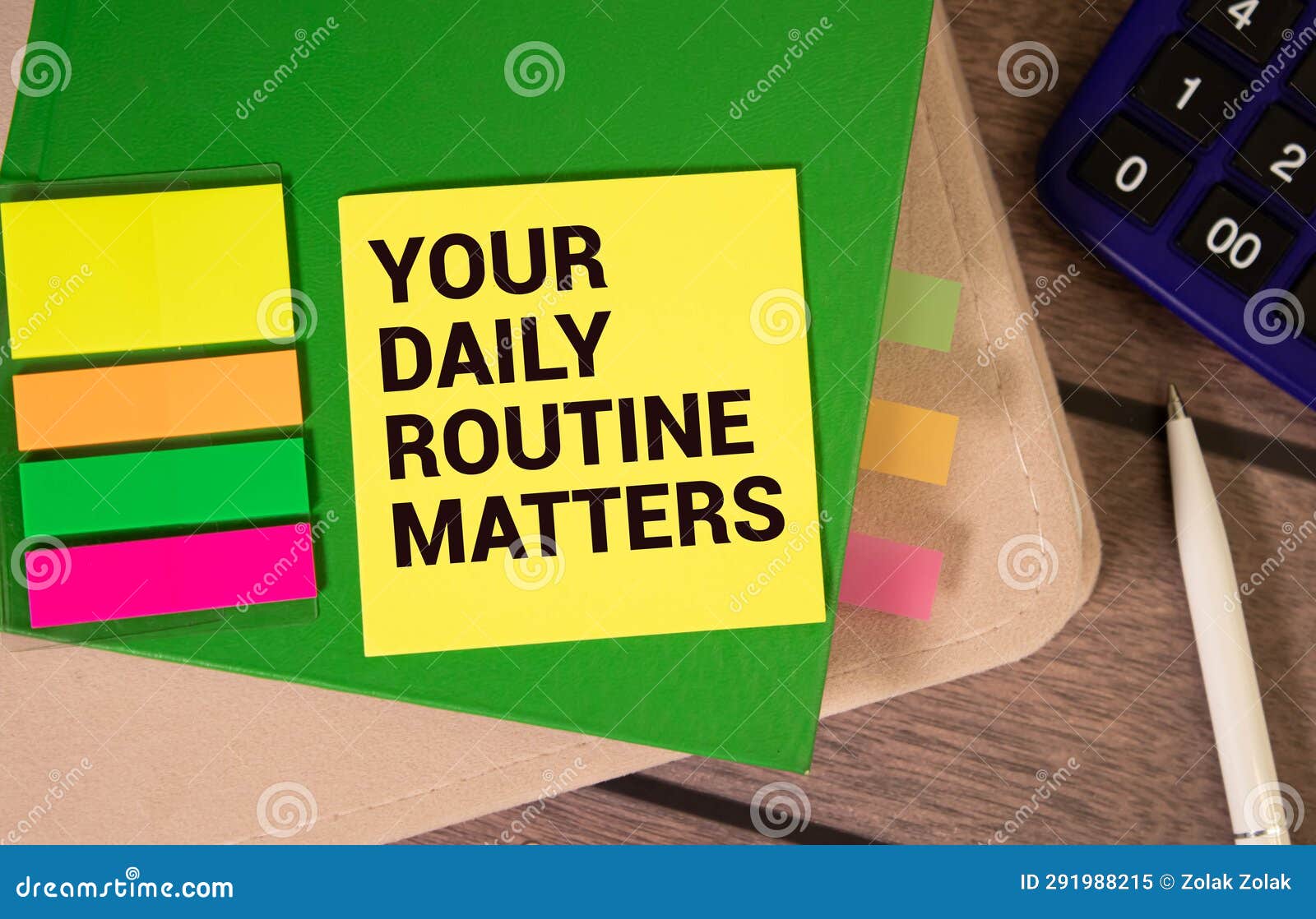 Your daily Routine Matters, Text Words Typography Written on Note Book ...