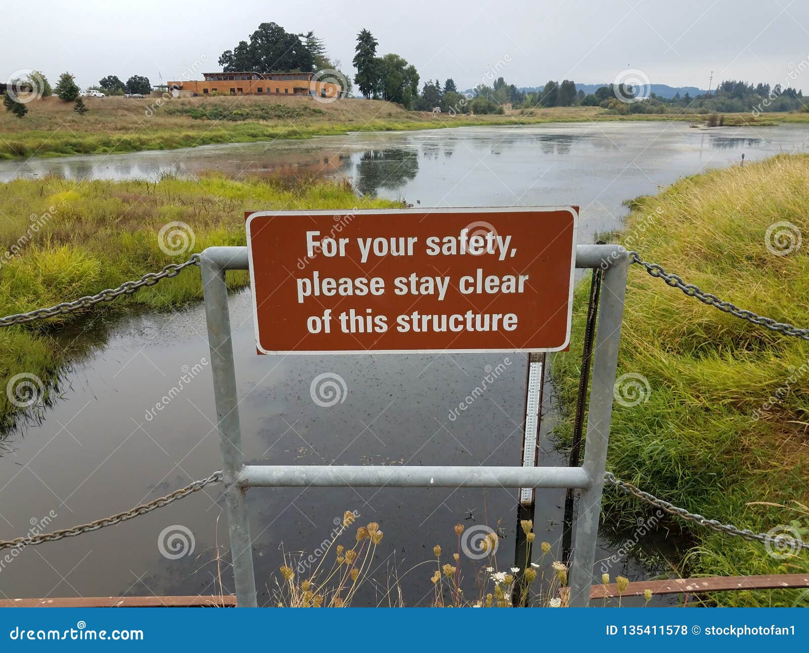 For Your Safety Please Stay Clear of this Structure Sign Stock Photo ...