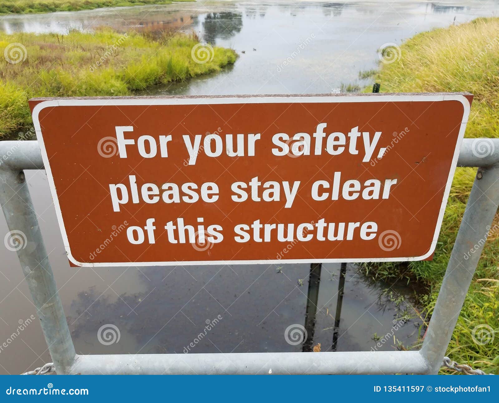 For Your Safety Please Stay Clear of this Structure Sign Stock Image ...