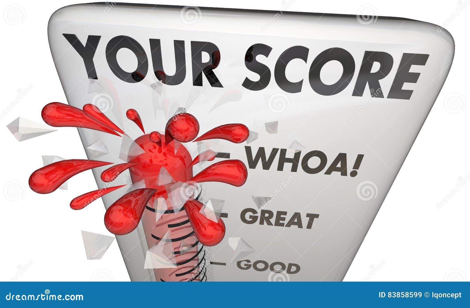 Your Score Thermometer High Level Winner Stock Illustration ...