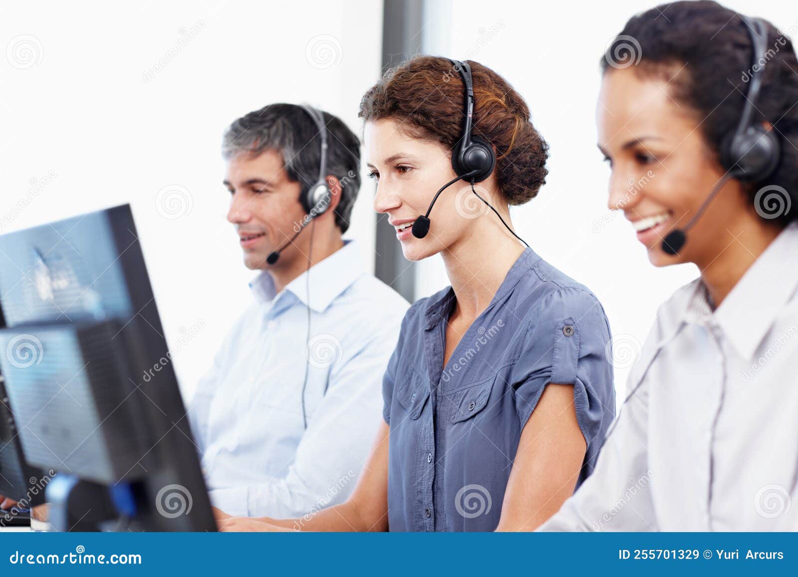 Your Solutions are Available 247. Profile Shot of a Group of Call ...
