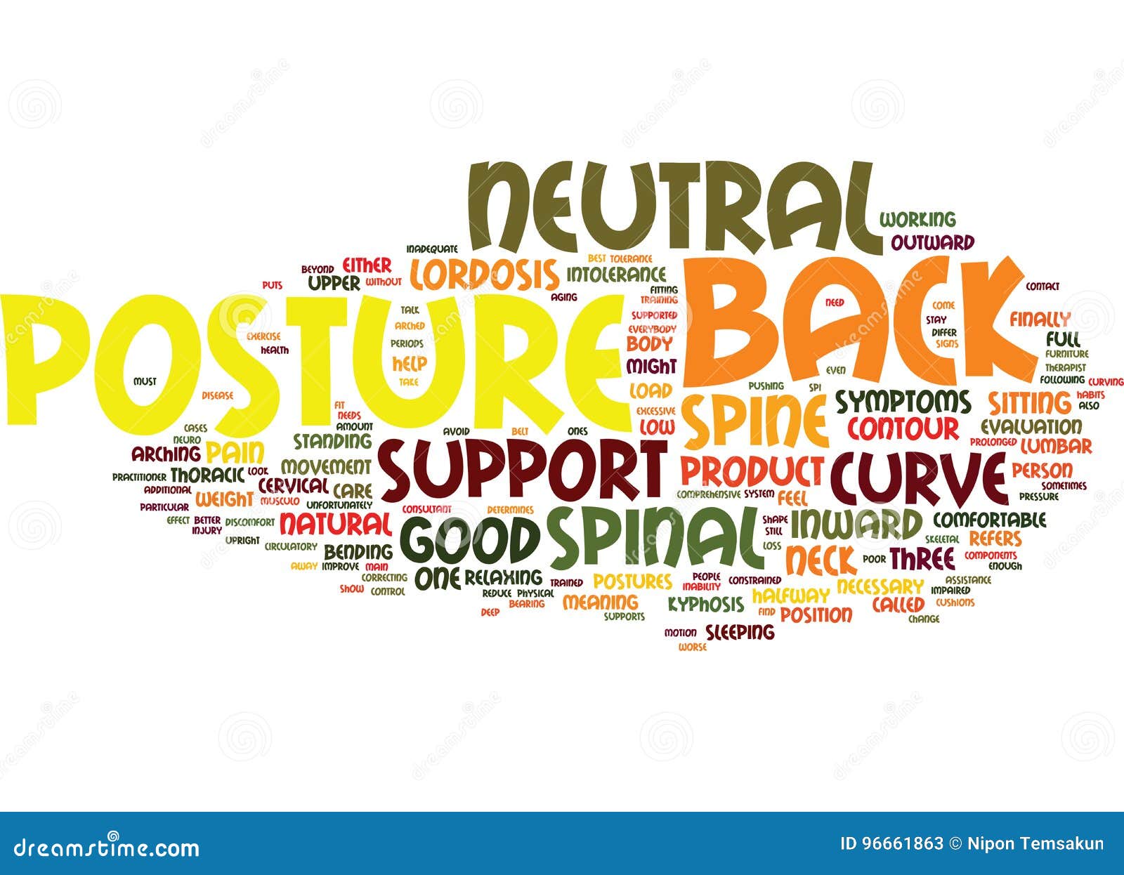 Your Spinal Contour and Good Posture Text Background Word Cloud Concept ...