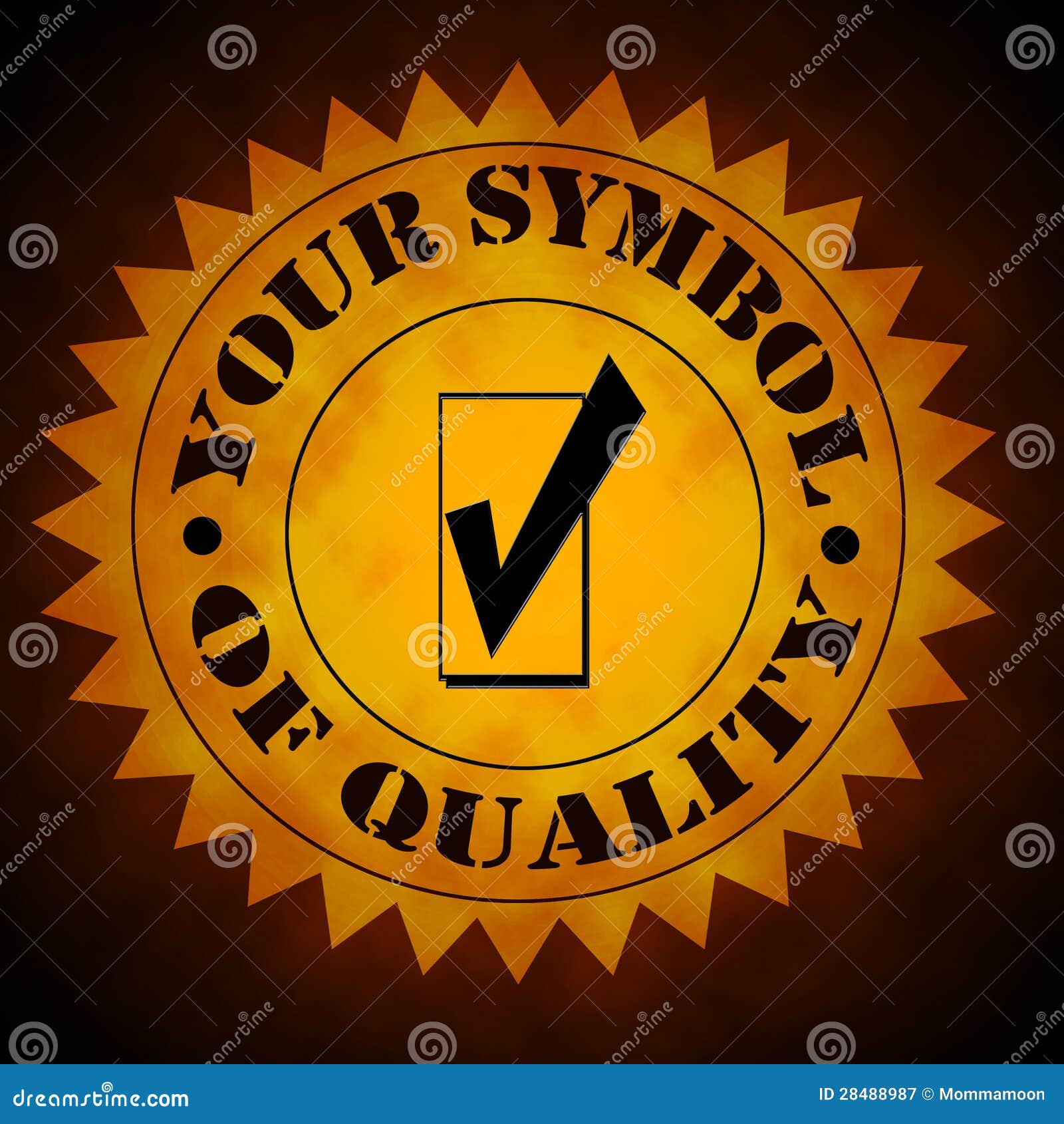 Your Symbol of Quality stock illustration. Illustration of customer ...