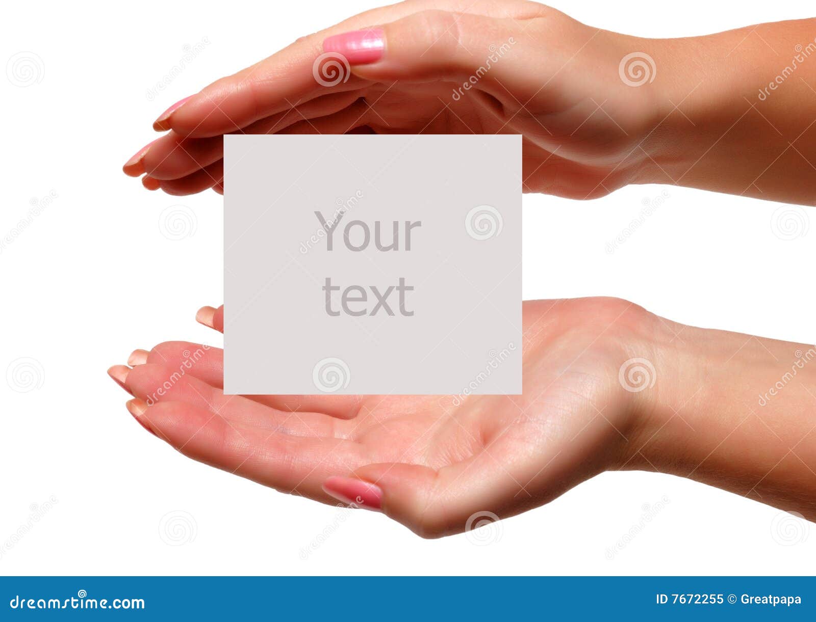 Your text on the hand stock image. Image of advertising - 7672255