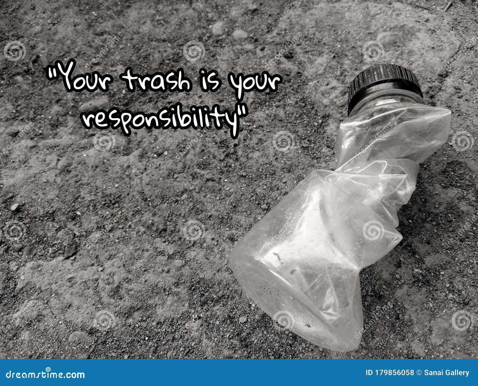 Your Trash is Your Responsibility Stock Photo - Image of responsibility ...