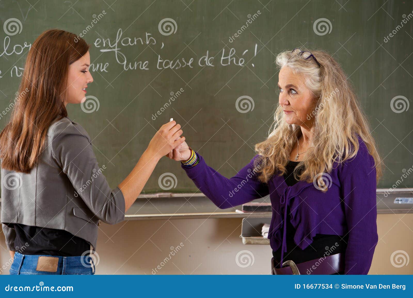 Teacher Handing Back Written Tests To The Class Stock Photography ...