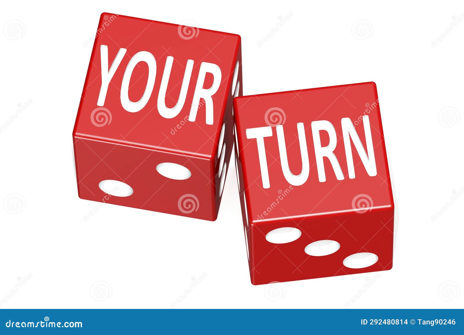 Your Turn Word on Red Dices Stock Illustration - Illustration of ...