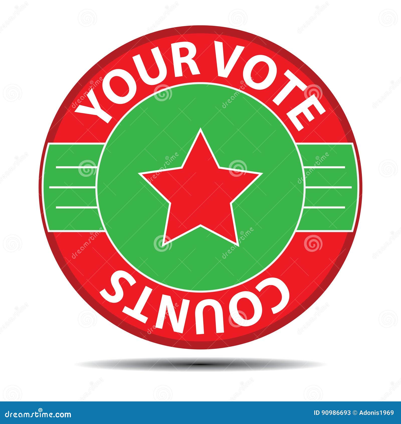 Your Vote Counts Button stock vector. Illustration of electoral - 90986693