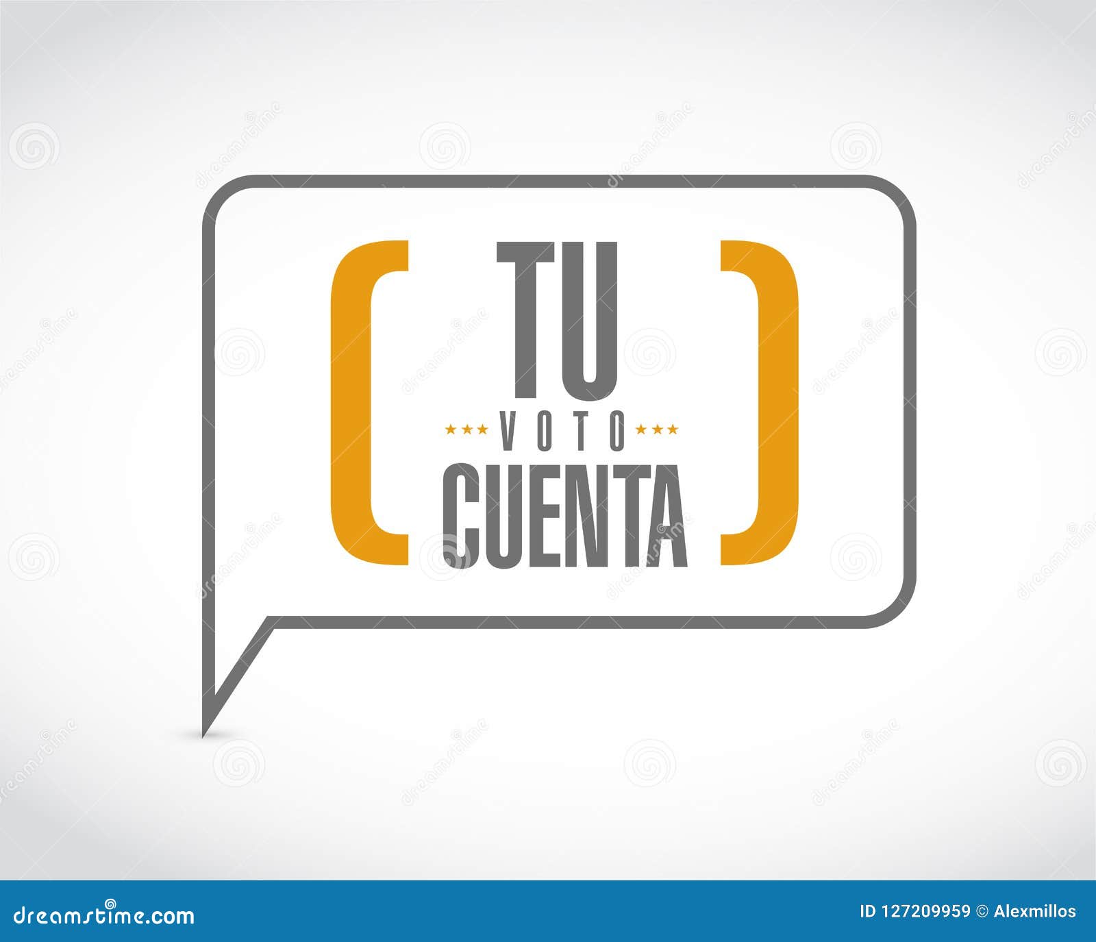 Your Vote Counts in Spanish Message Bubble Stock Vector - Illustration ...