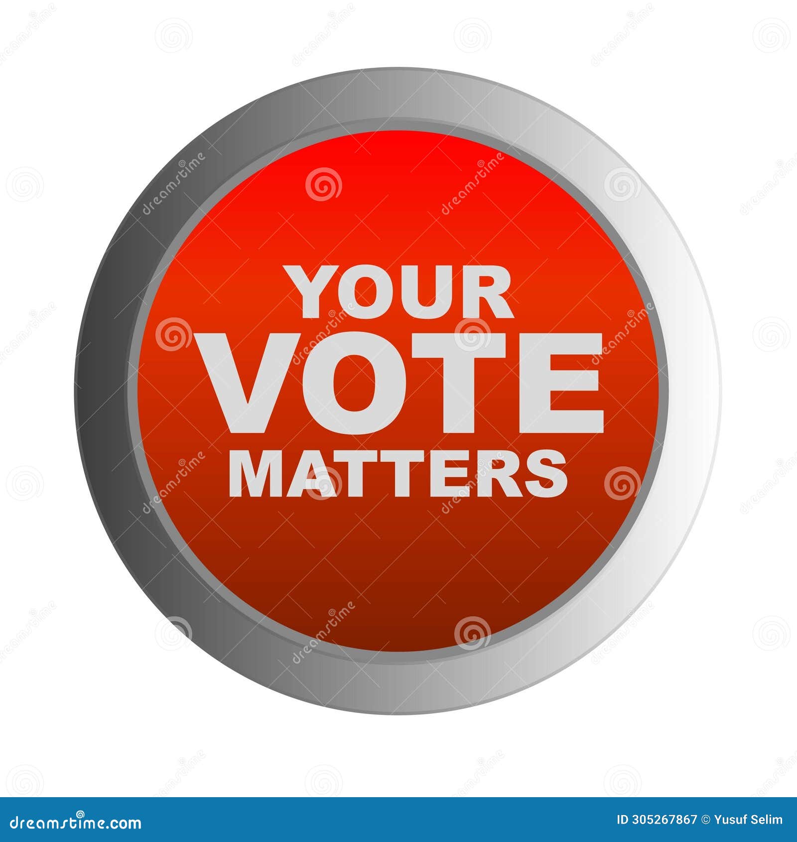 Your Vote Matters Sign on White Background Stock Illustration ...